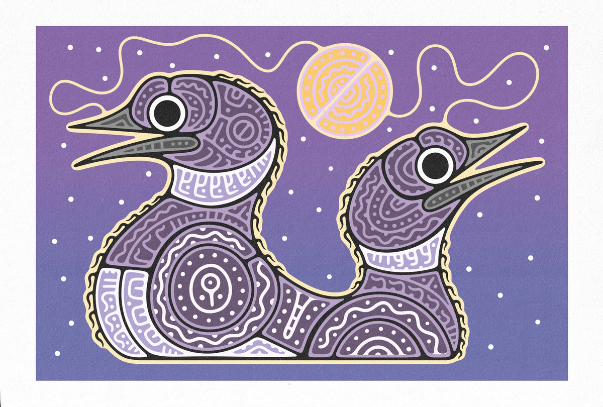 "Moonlight Loon Songs" 2023 Limited Edition Print – Hotdog Water Art